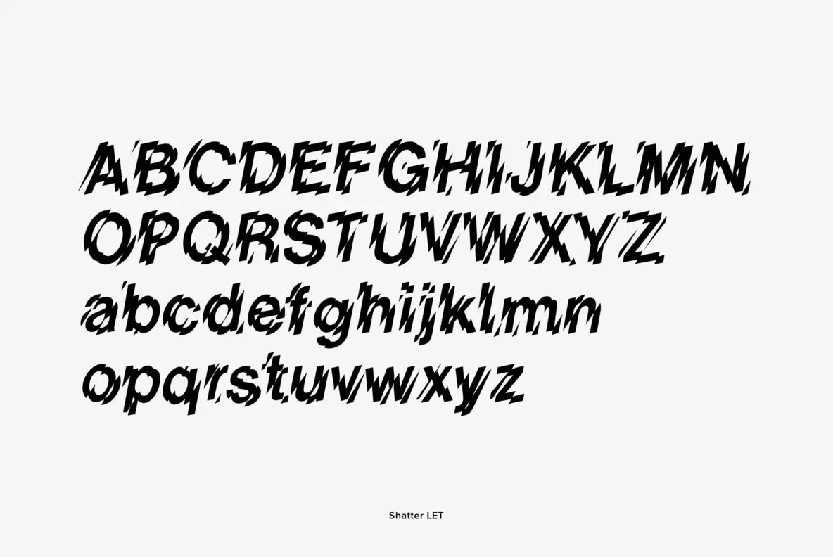 Shatter Font - YouWorkForThem