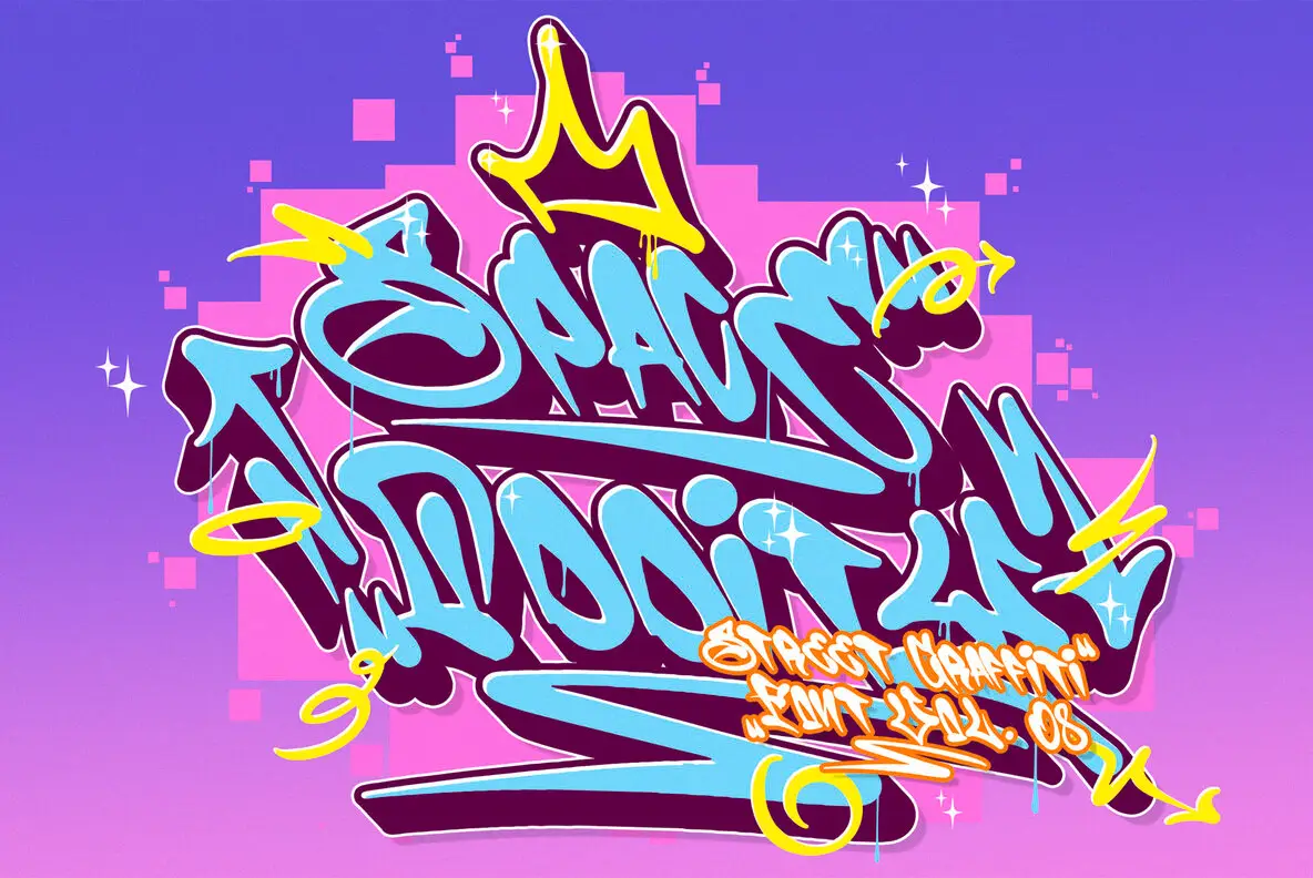 Space Oddity Graffiti Font - YouWorkForThem