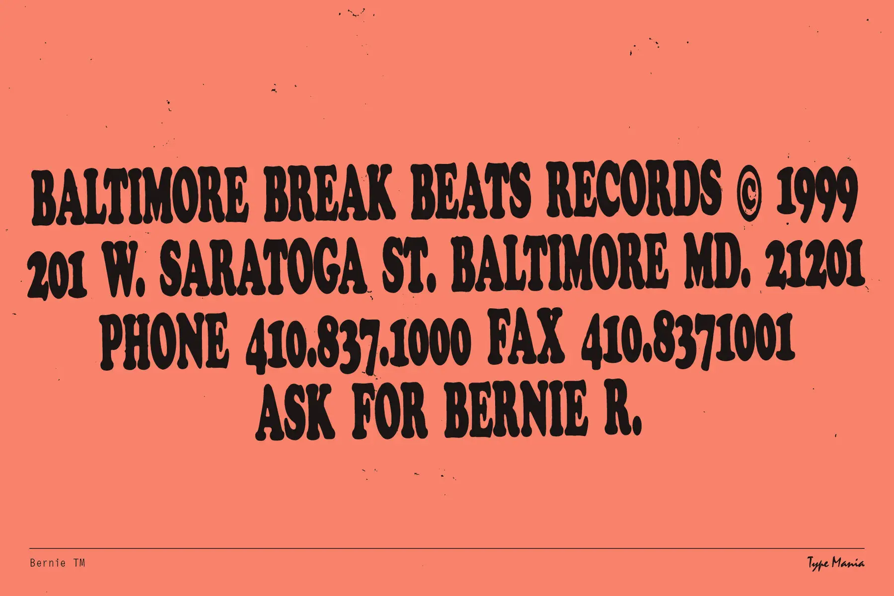 Bernie TM Font - YouWorkForThem