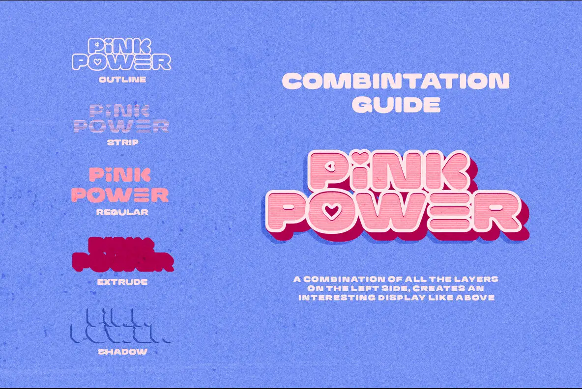 Pink Power Font - YouWorkForThem
