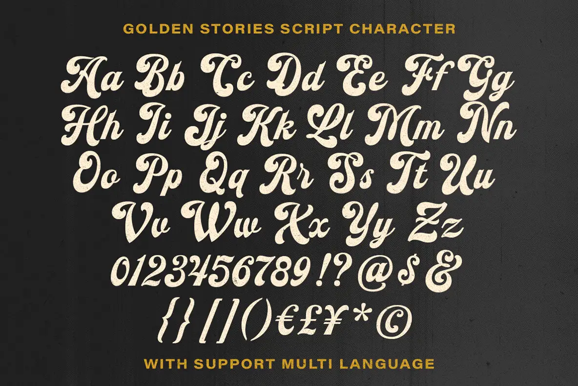 Golden Stories Font - YouWorkForThem