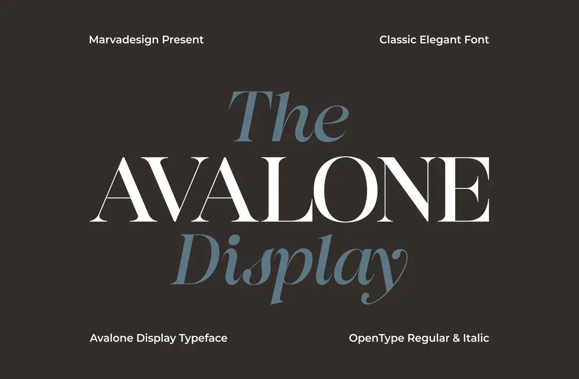 Avalone Font - YouWorkForThem