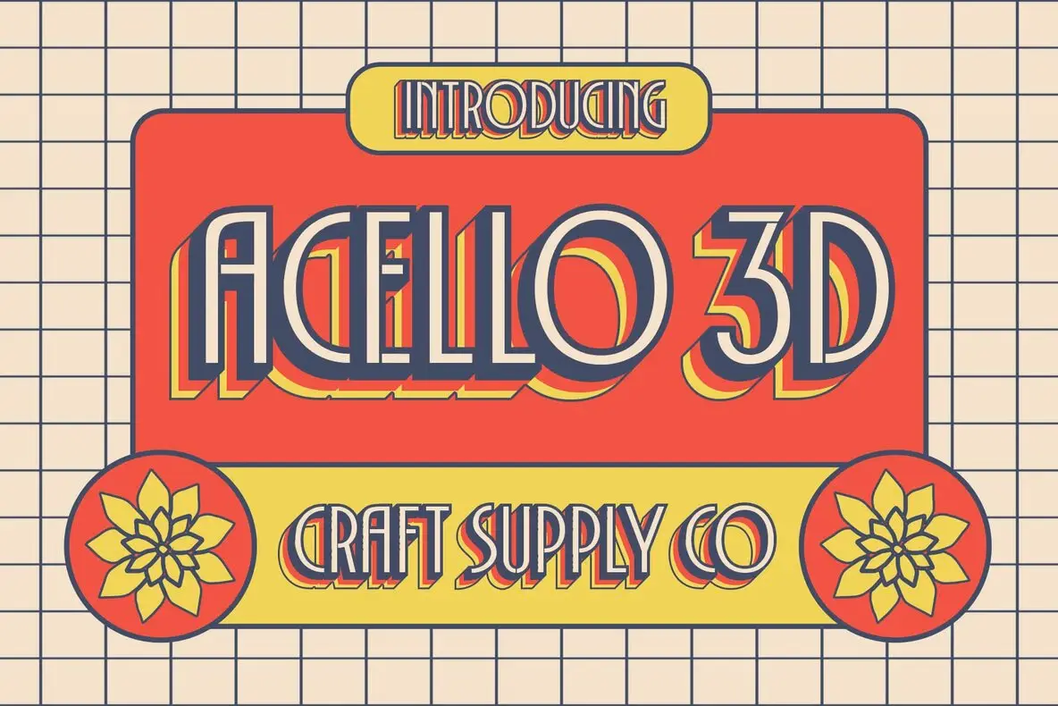 Acello 3D Font - YouWorkForThem