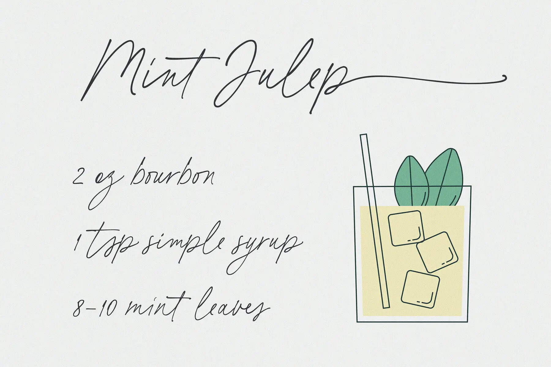 Basil Lime Margarita Font - YouWorkForThem