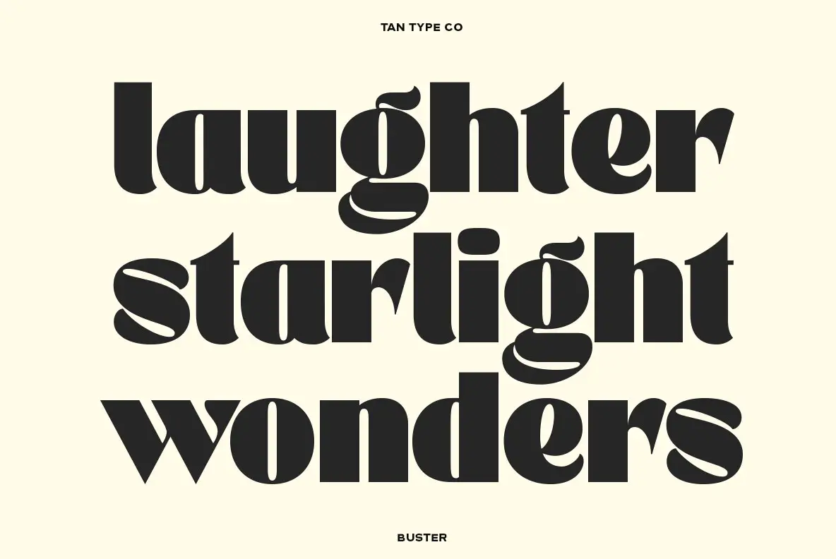 Tan Buster Font - YouWorkForThem