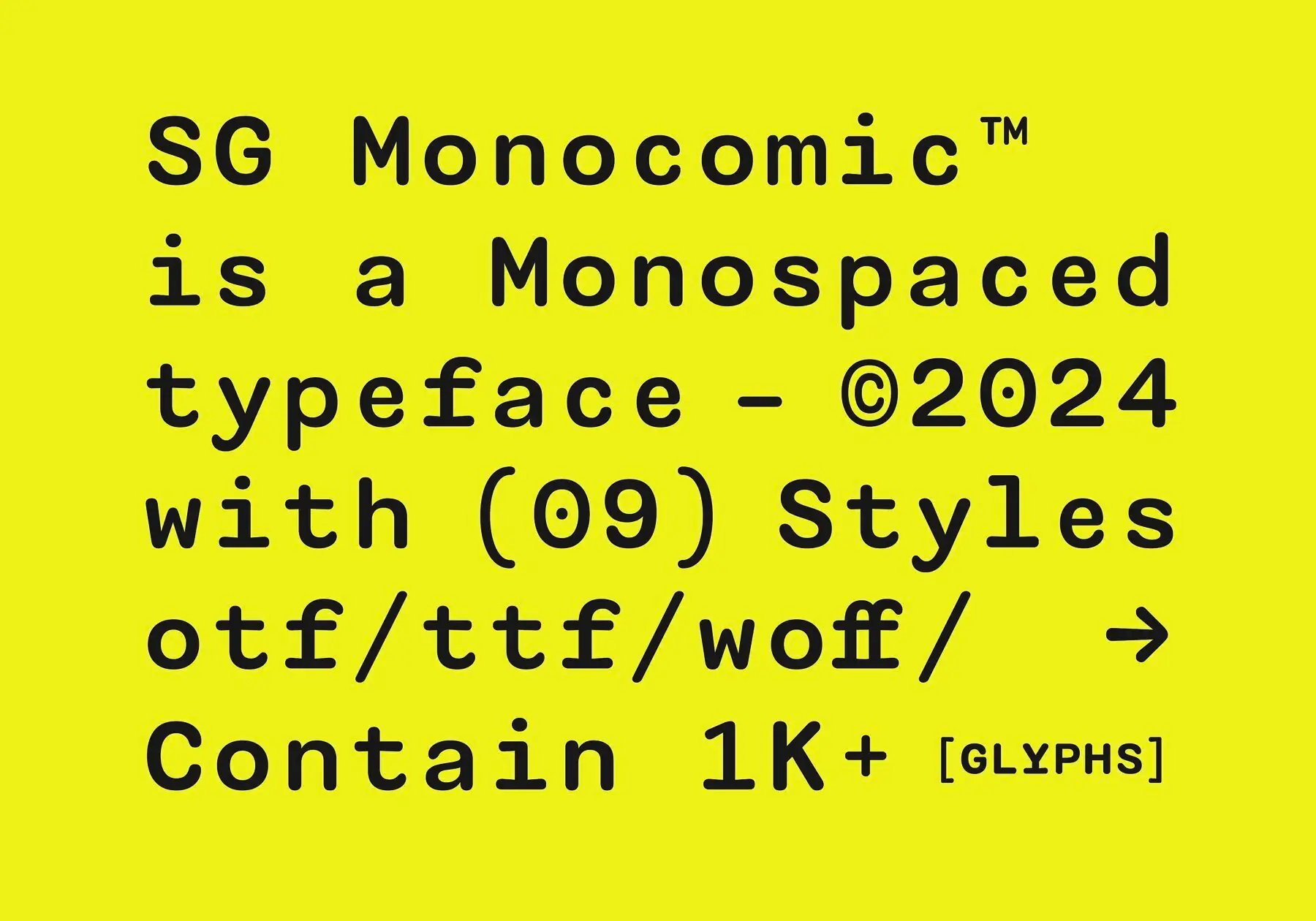 SG Monocomic Font - FontPath