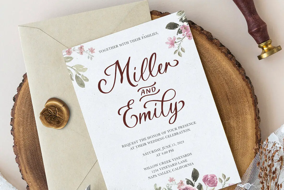 Rustic Wedding Font - YouWorkForThem
