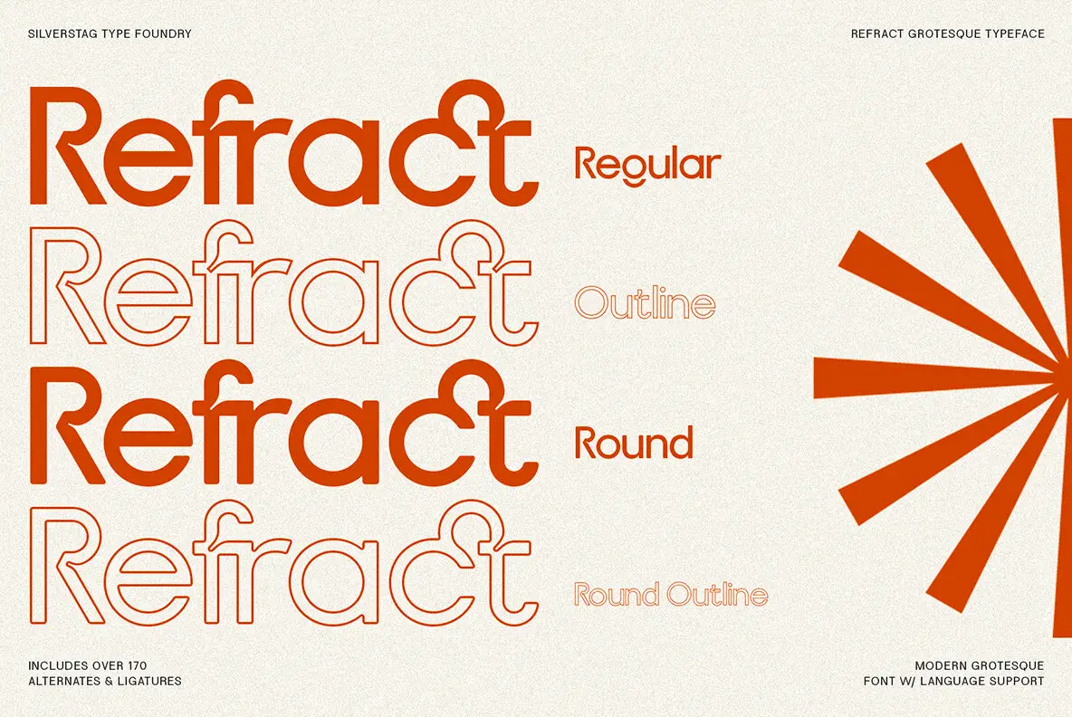 Refract Typeface Font - FontPath