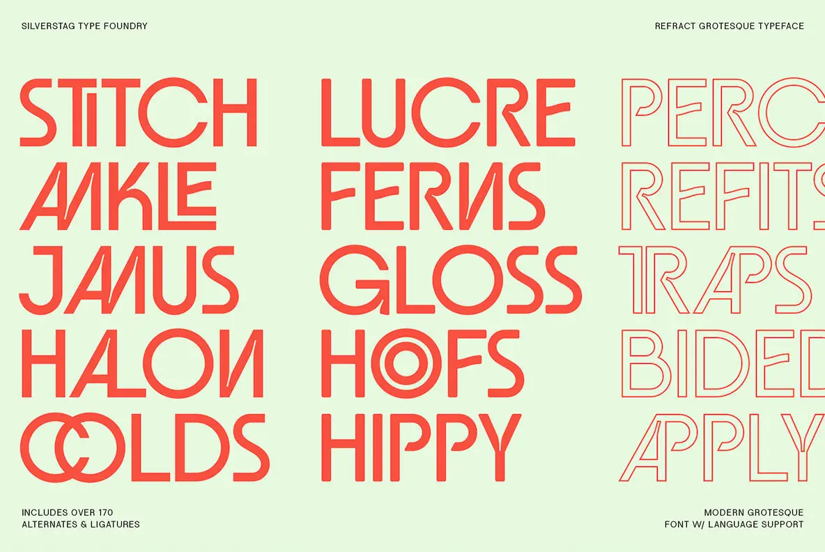 Refract Typeface Font - FontPath