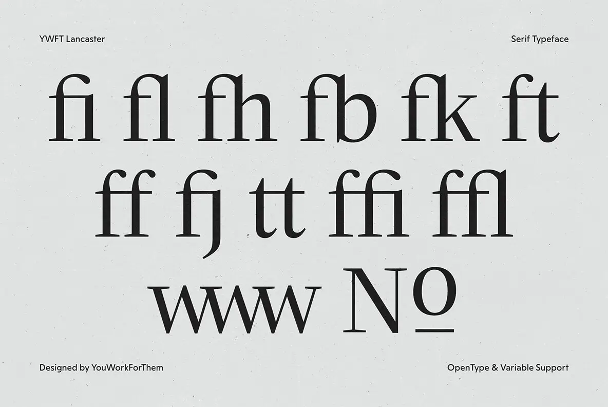 YWFT Lancaster Font - YouWorkForThem