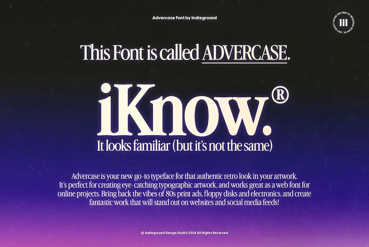 Advercase Font - FontPath