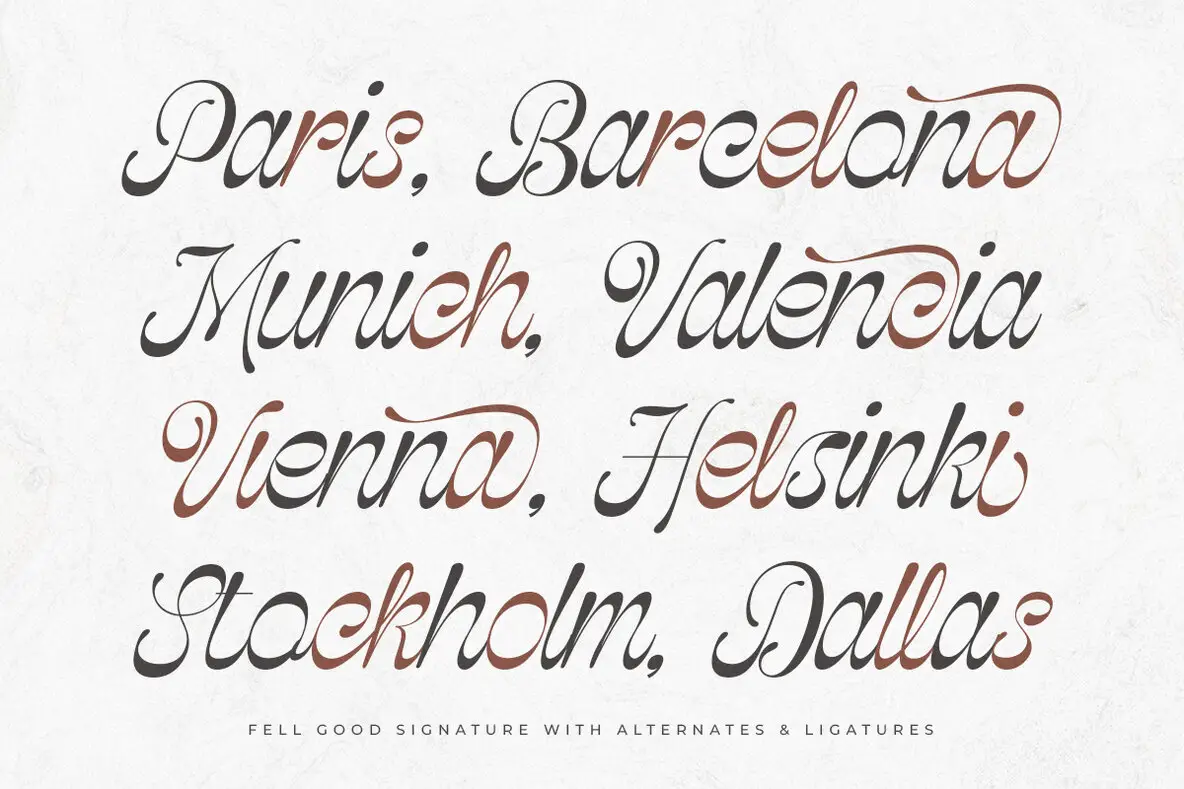 Fell Good Signature Font - YouWorkForThem