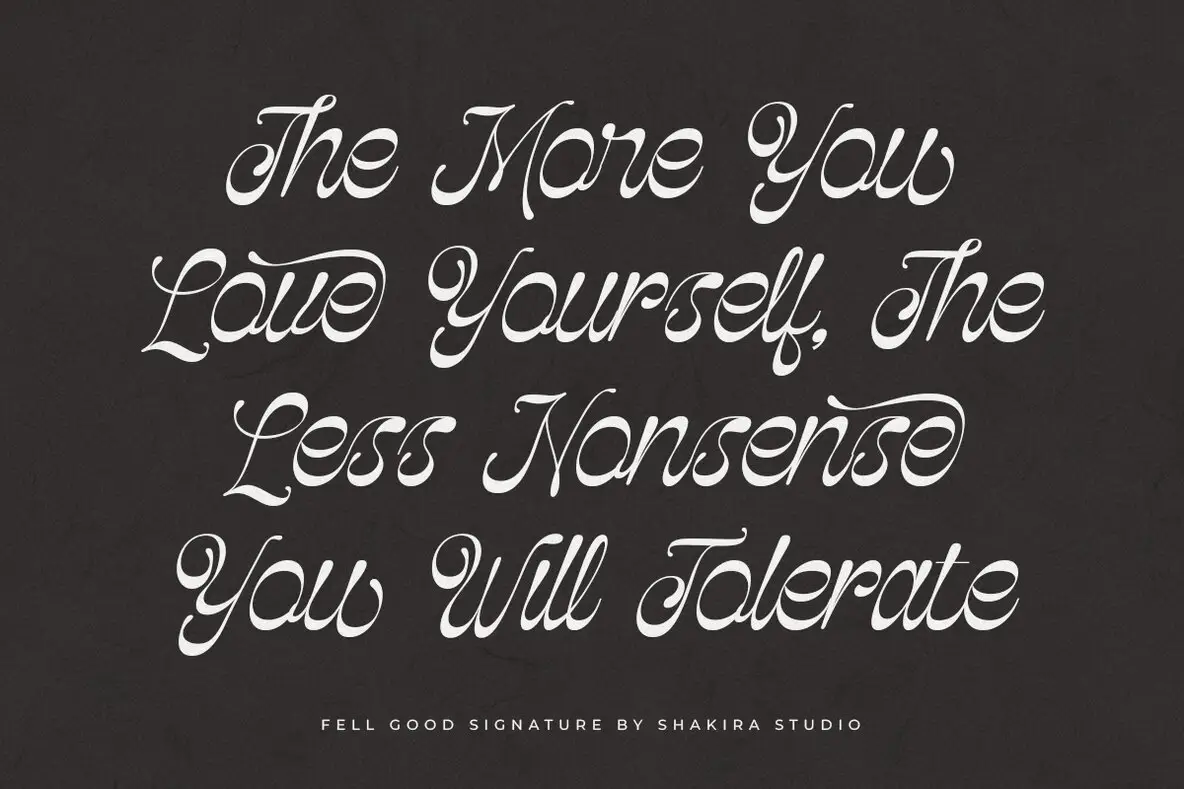 Fell Good Signature Font - YouWorkForThem