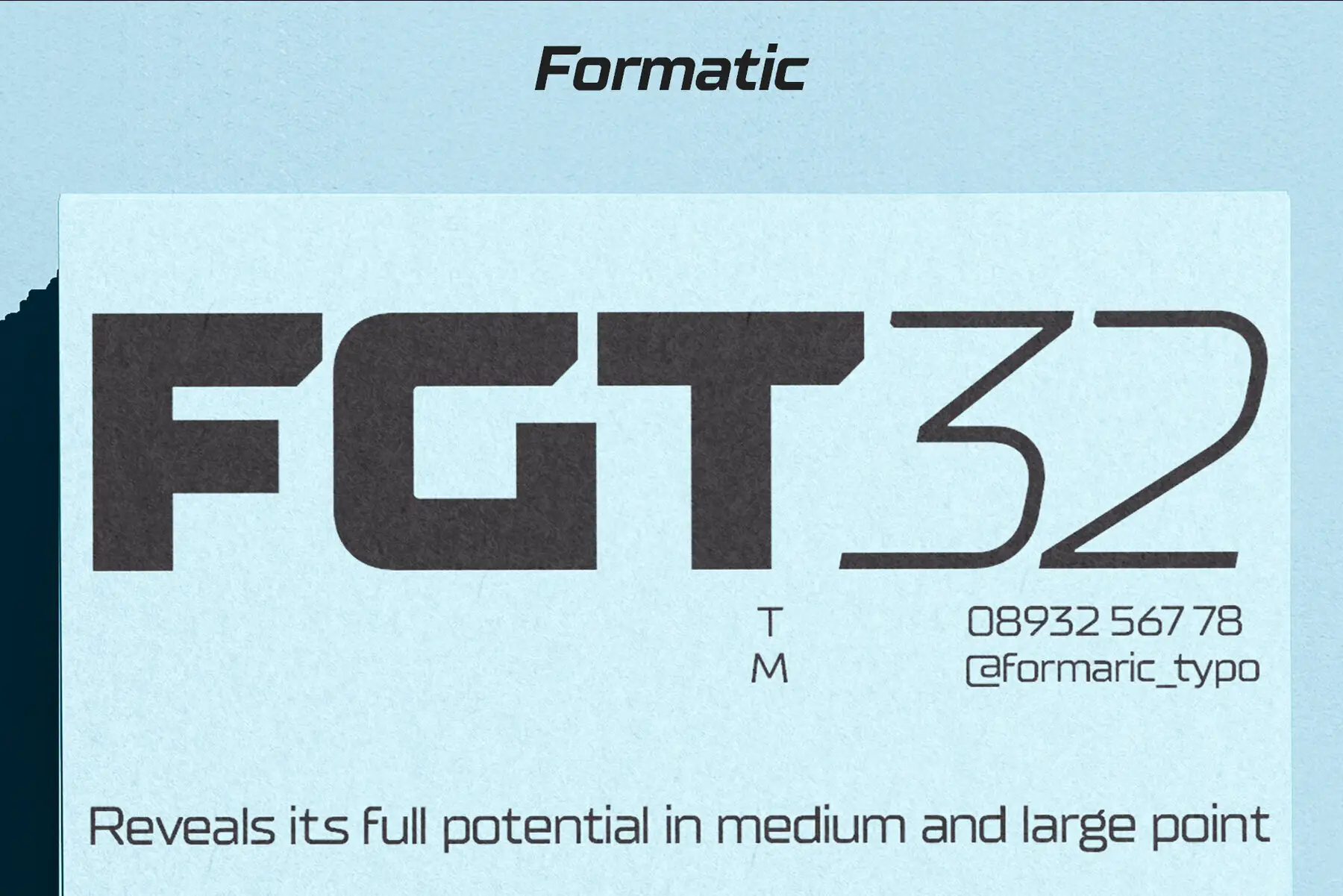 Formatic Font - YouWorkForThem