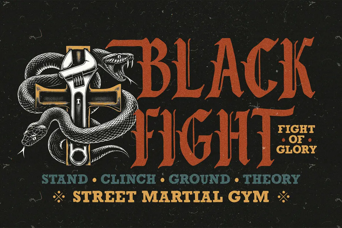 Salt Black Combat Font - YouWorkForThem
