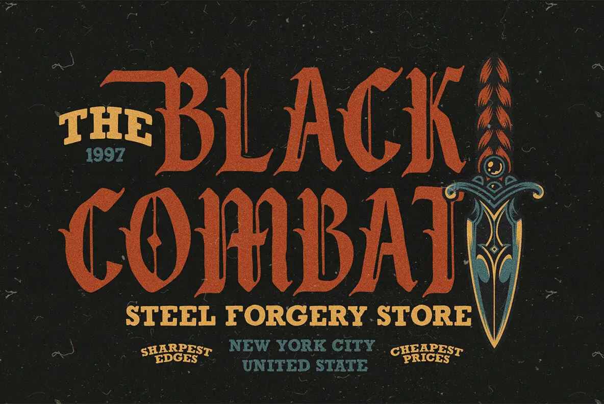 Salt Black Combat Font - YouWorkForThem