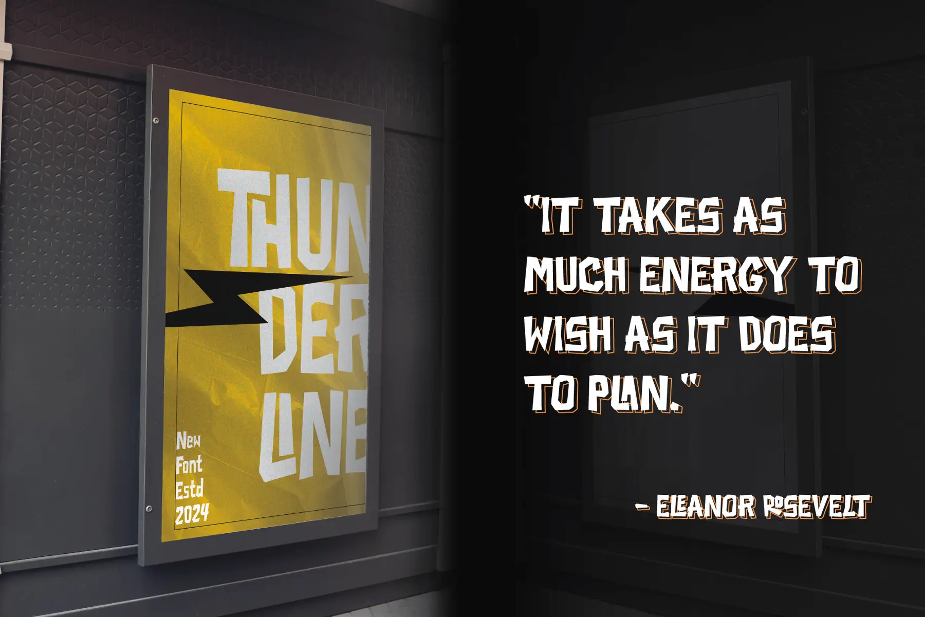 Thunder Line Font - FontPath