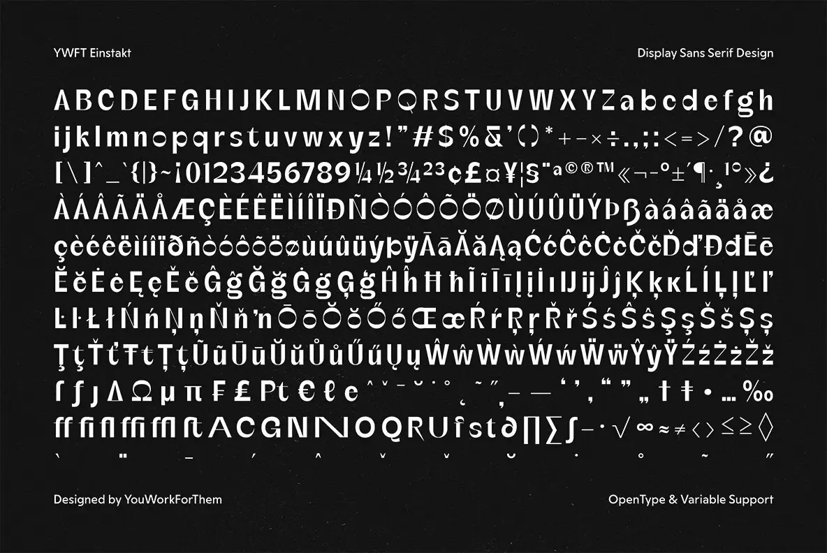YWFT Einstakt Font - YouWorkForThem