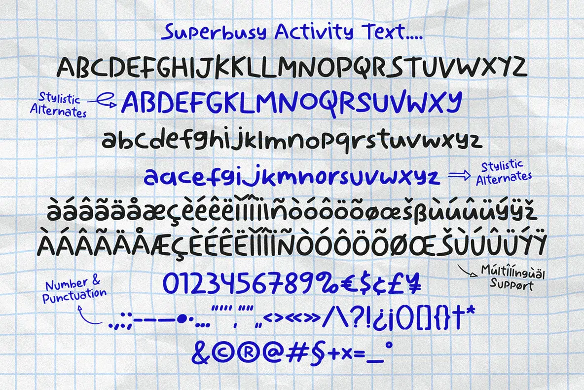 Superbusy Activity Font - YouWorkForThem