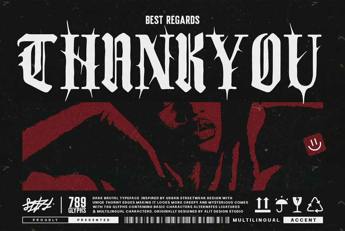 Dark Brutal Font - YouWorkForThem