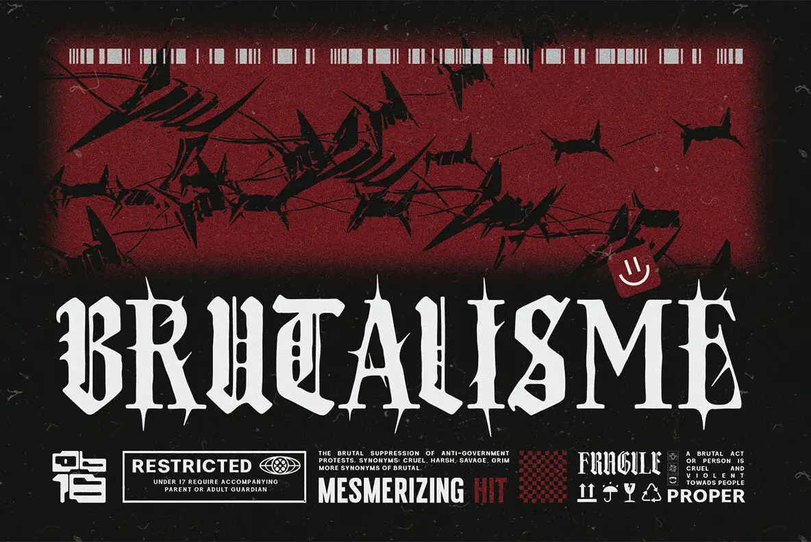 Dark Brutal Font - YouWorkForThem