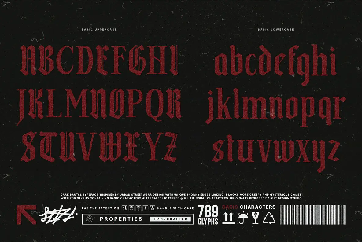Dark Brutal Font - YouWorkForThem