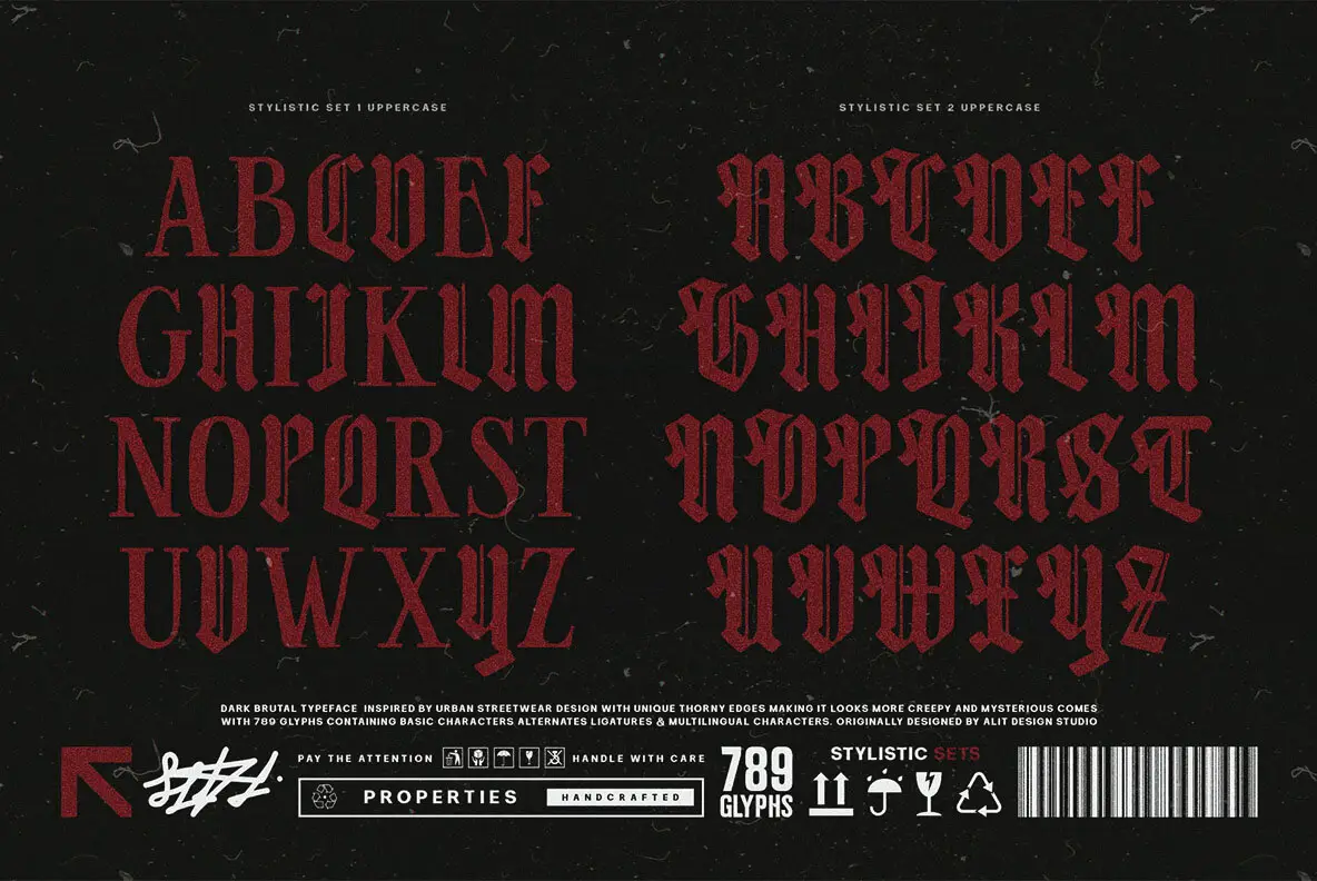 Dark Brutal Font - YouWorkForThem