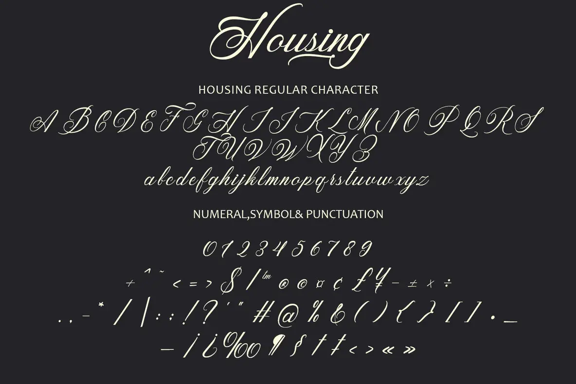 Housing Font - YouWorkForThem
