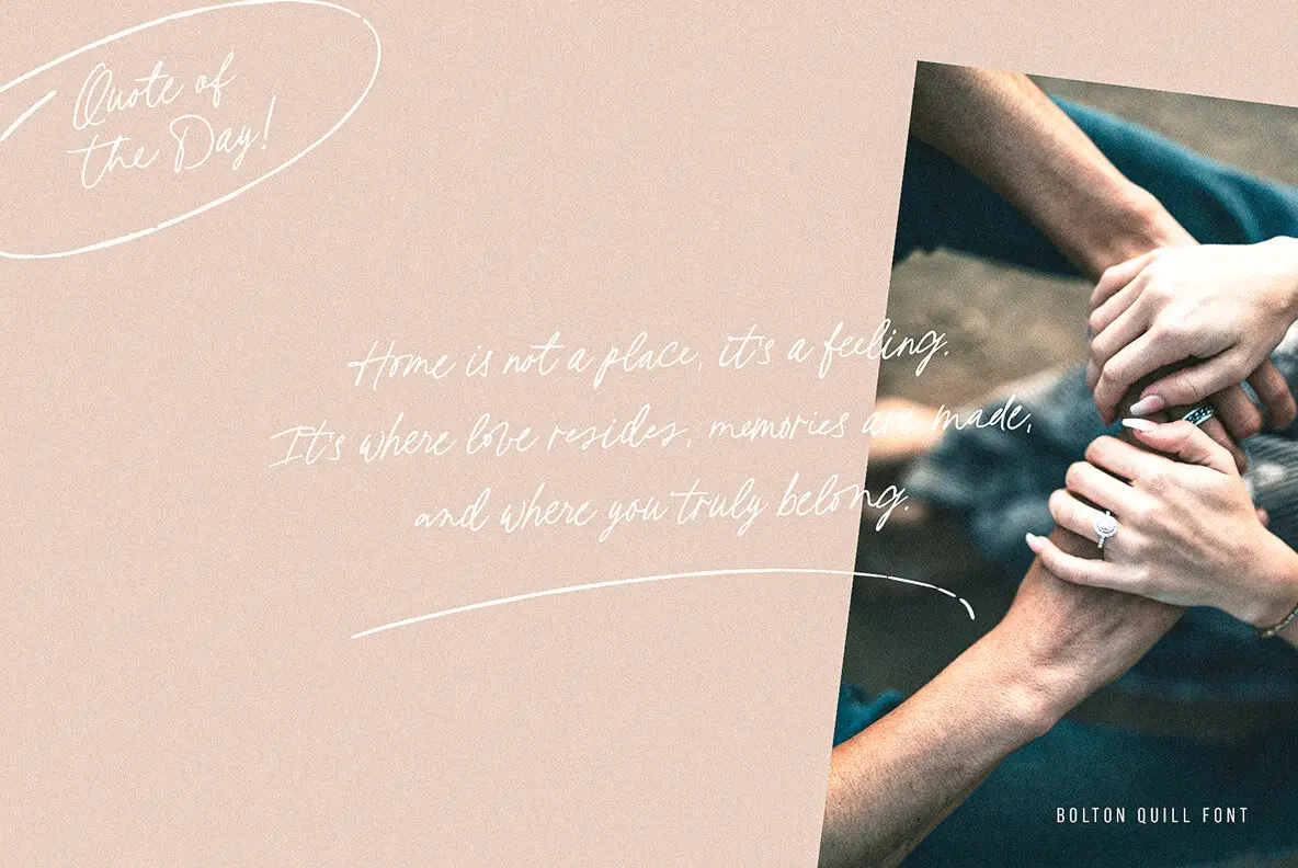 Bolton Quill Script Font - YouWorkForThem