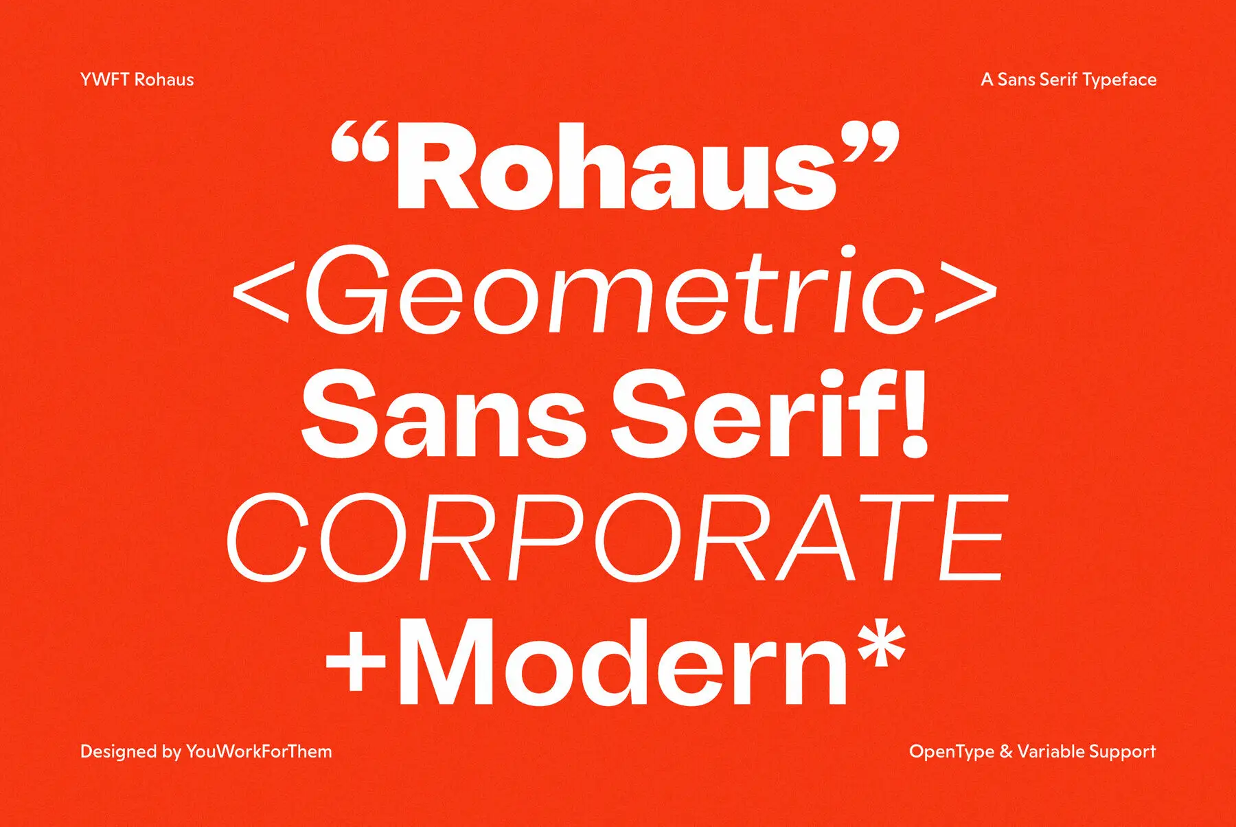YWFT Rohaus Font - YouWorkForThem