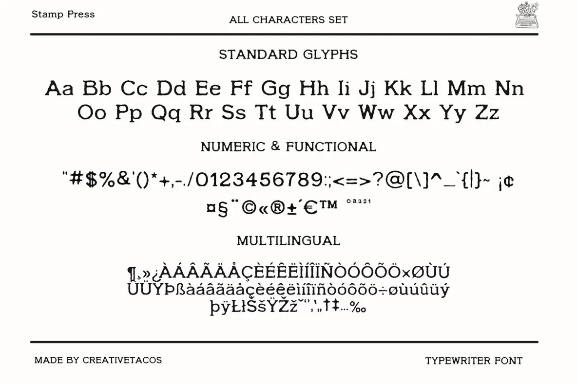 Stamp Press Font - FontPath