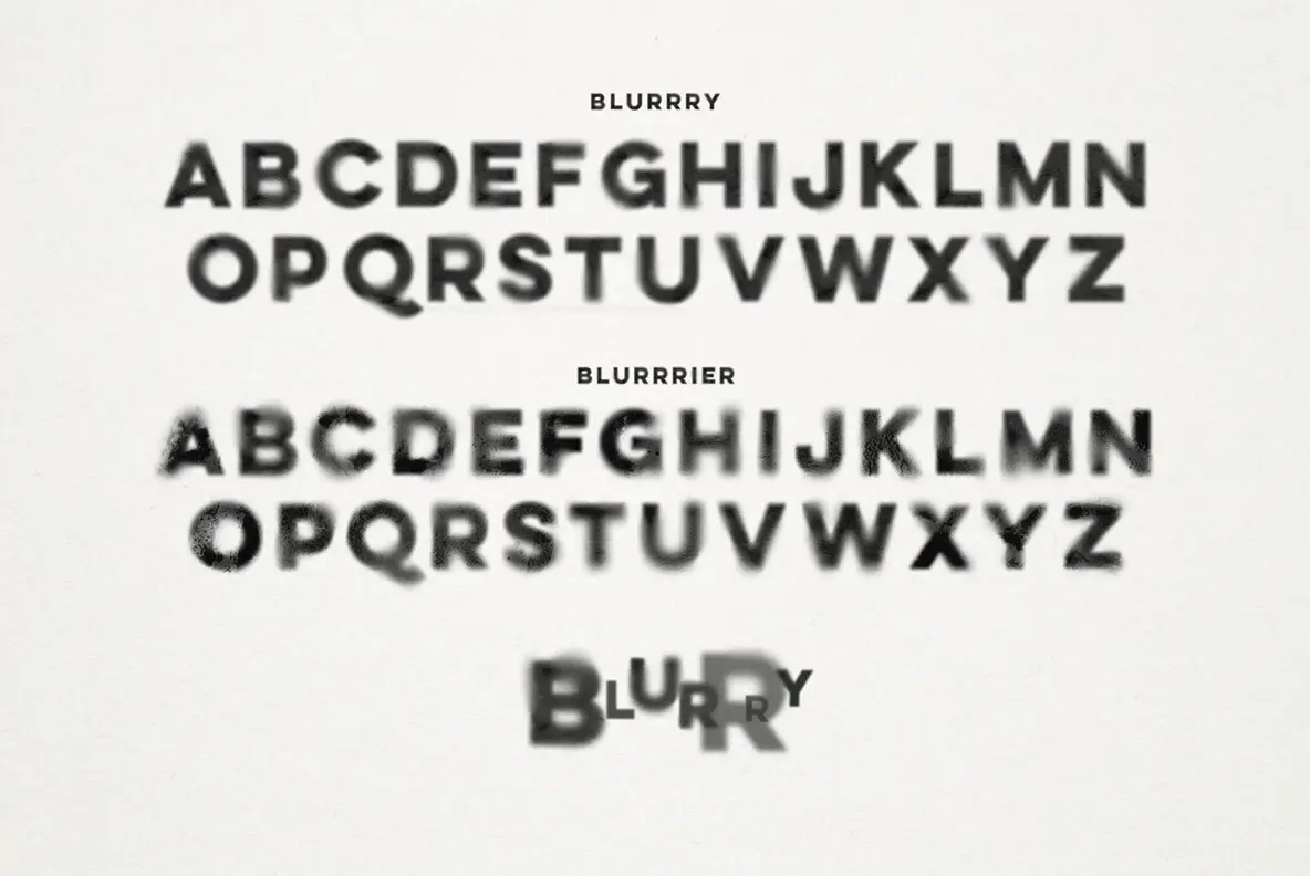 Blurrry SVG Font - FontPath