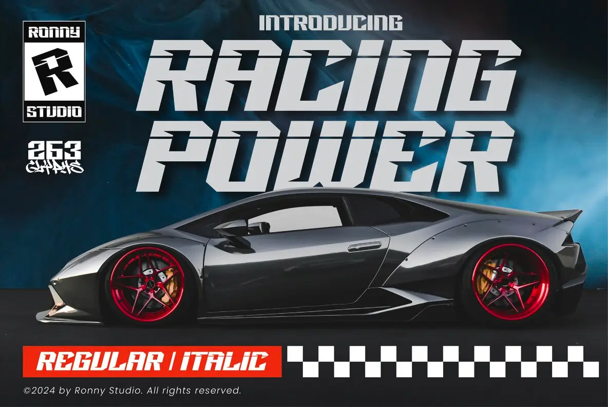 Racing Power Font - YouWorkForThem