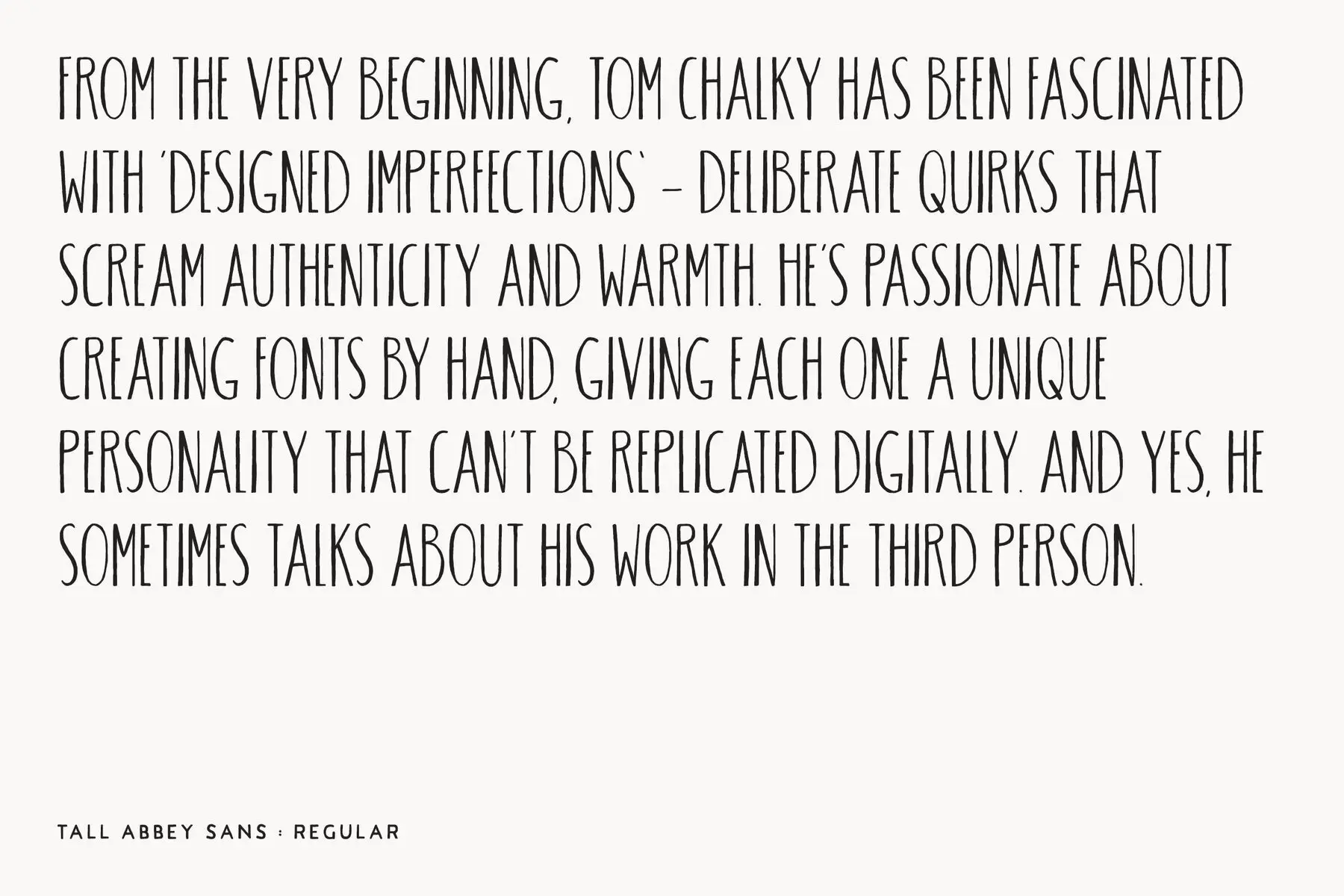 TC Tall Abbey Sans Font - YouWorkForThem