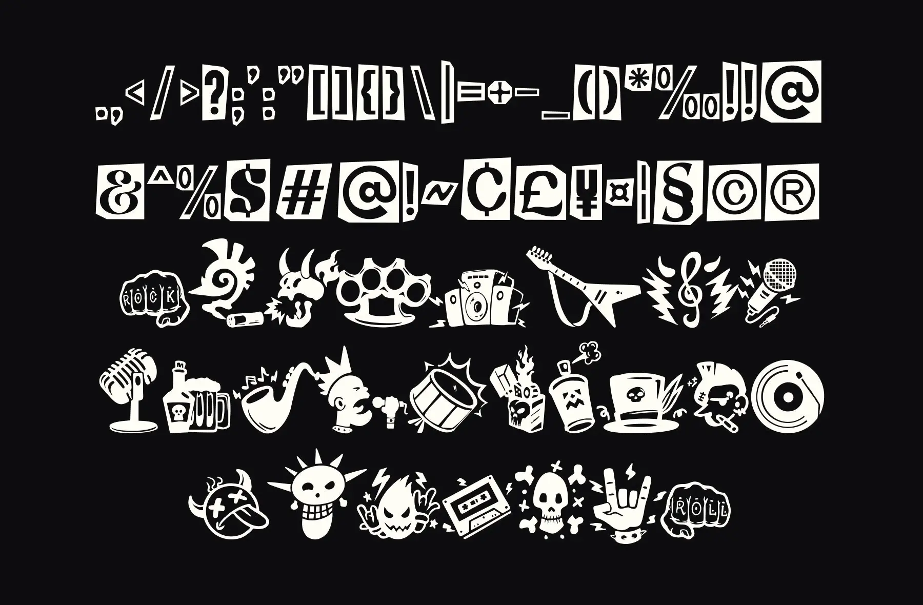 Punk Of Sad Font - YouWorkForThem