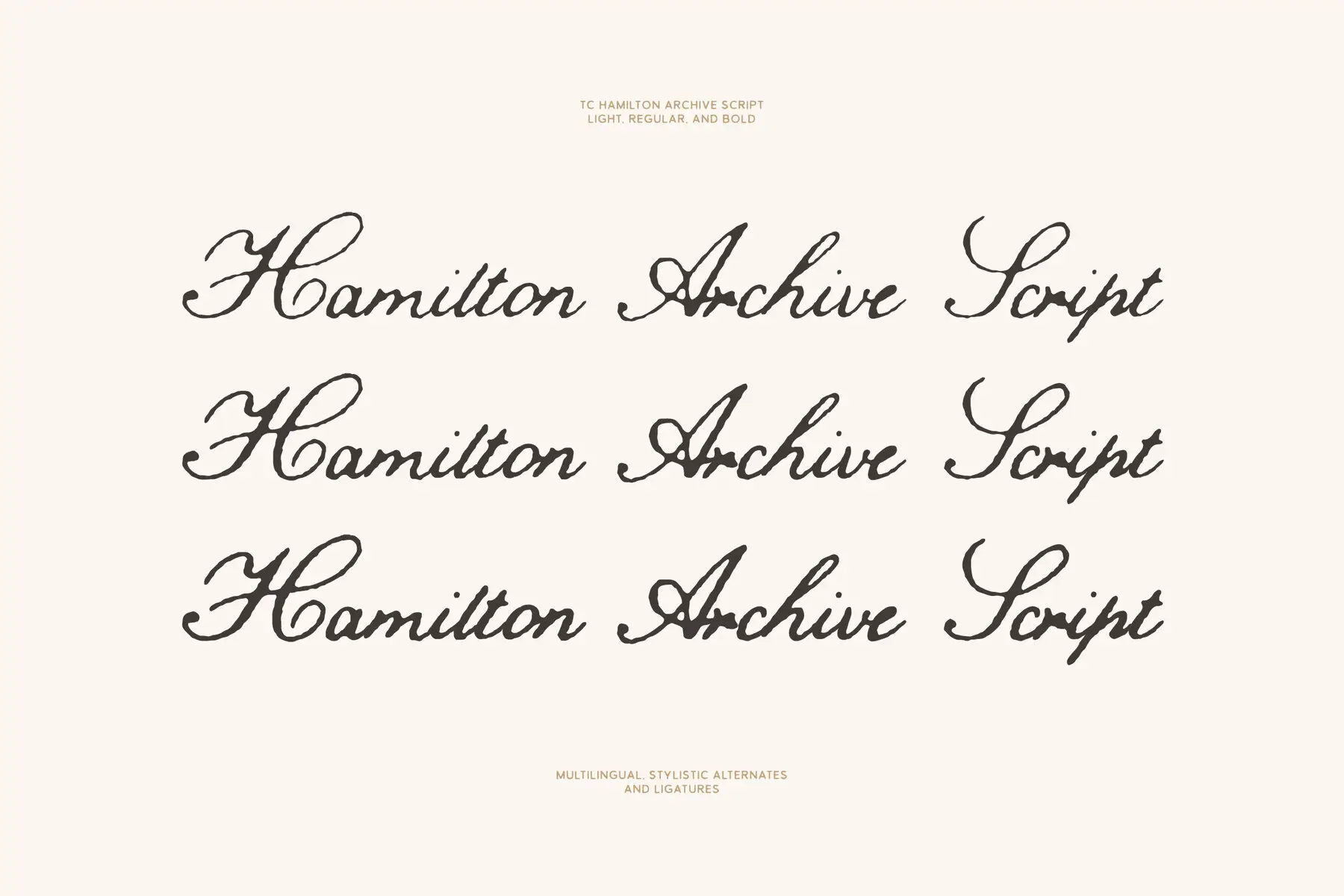 TC Hamilton Archive Collection Font - YouWorkForThem