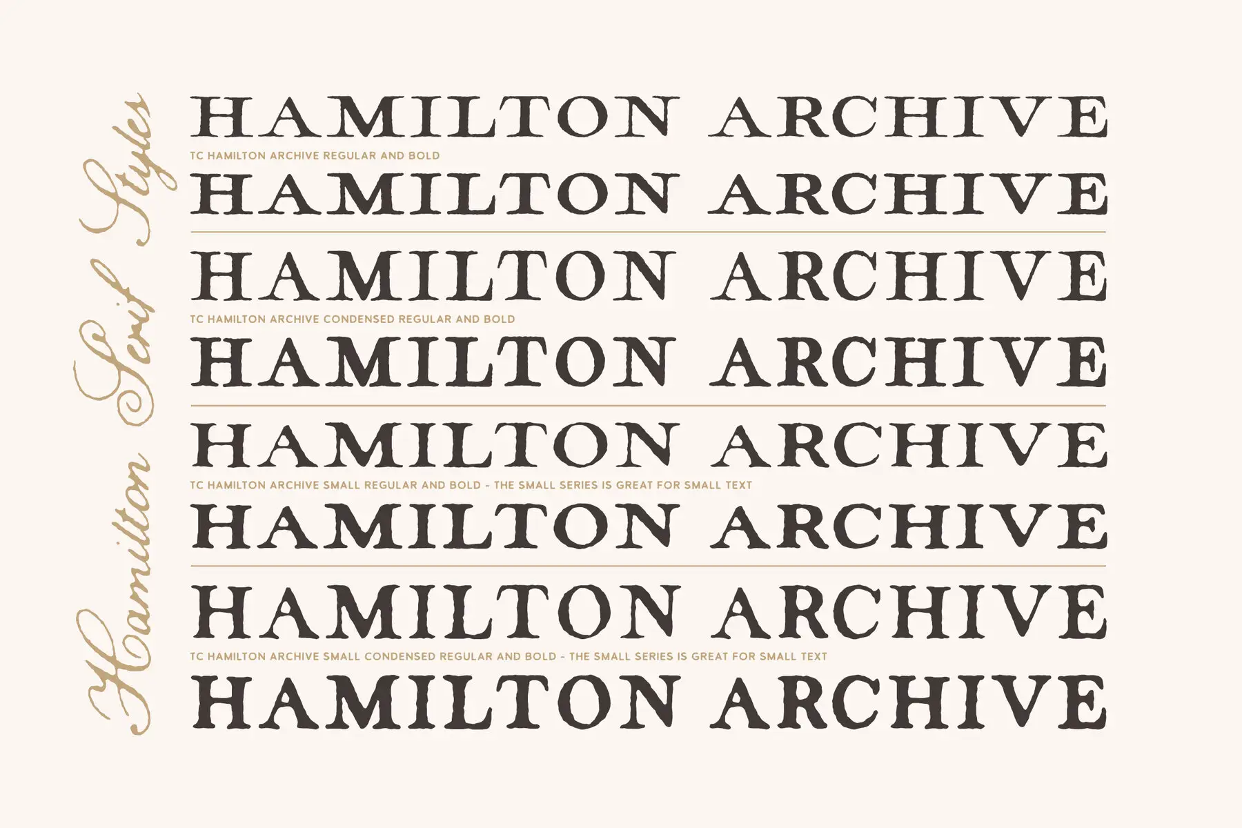TC Hamilton Archive Collection Font - YouWorkForThem