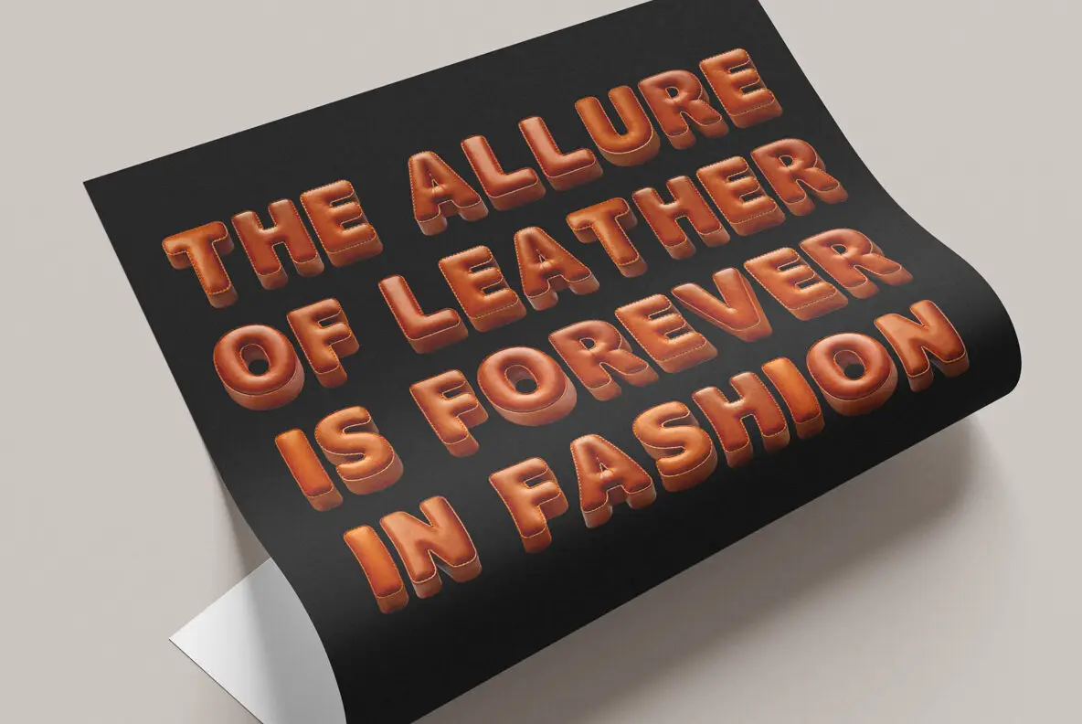 Brown Leather SVG Font - FontPath