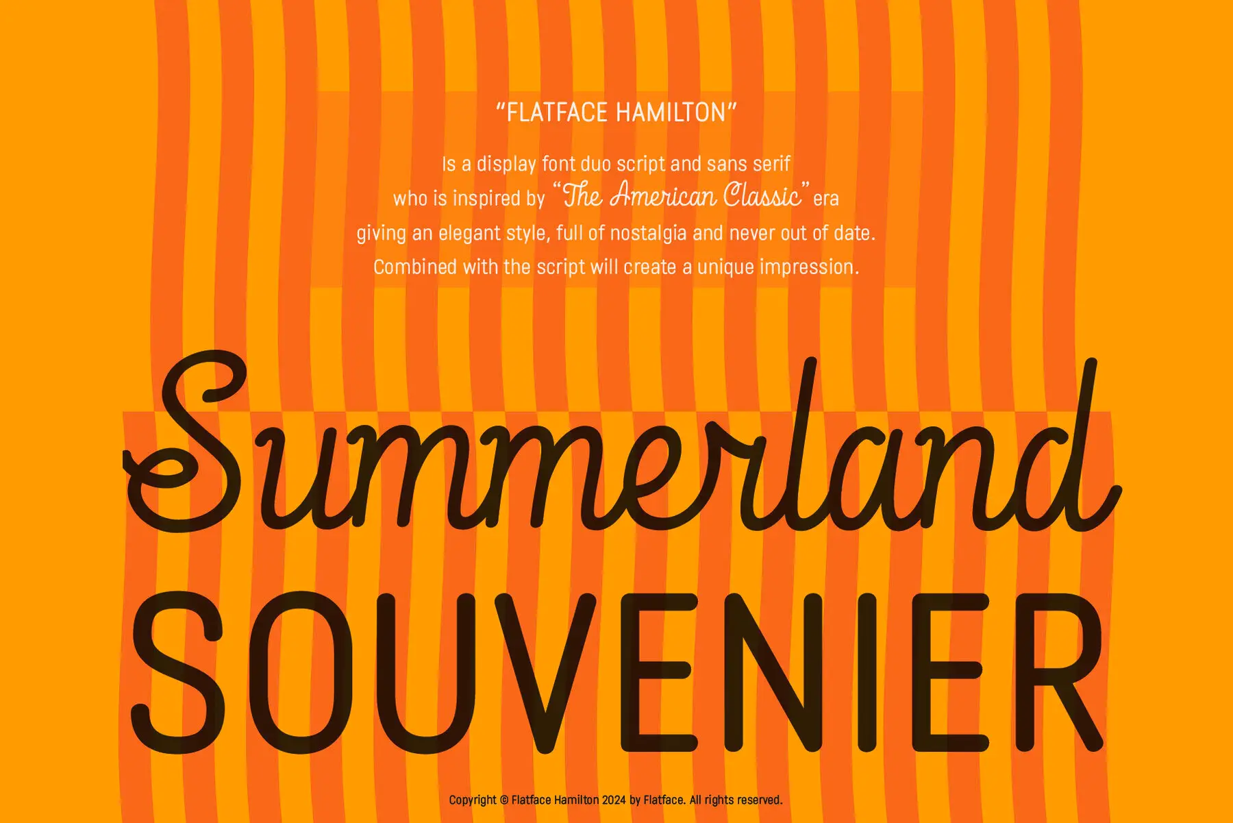 Flatface Hamilton Font - YouWorkForThem