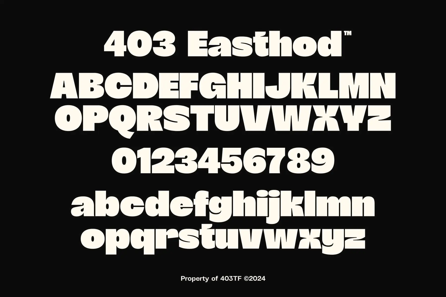 403 Easthod Font - YouWorkForThem