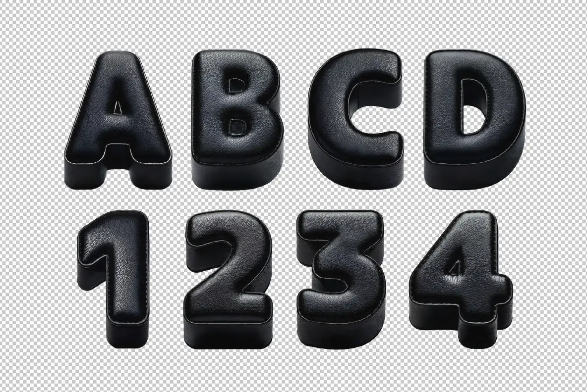 Black Leather SVG Font - FontPath