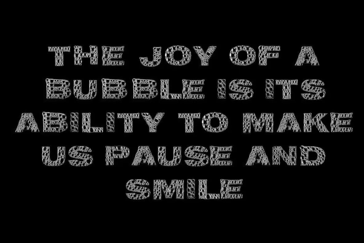 Soap Bubbles SVG Font - FontPath