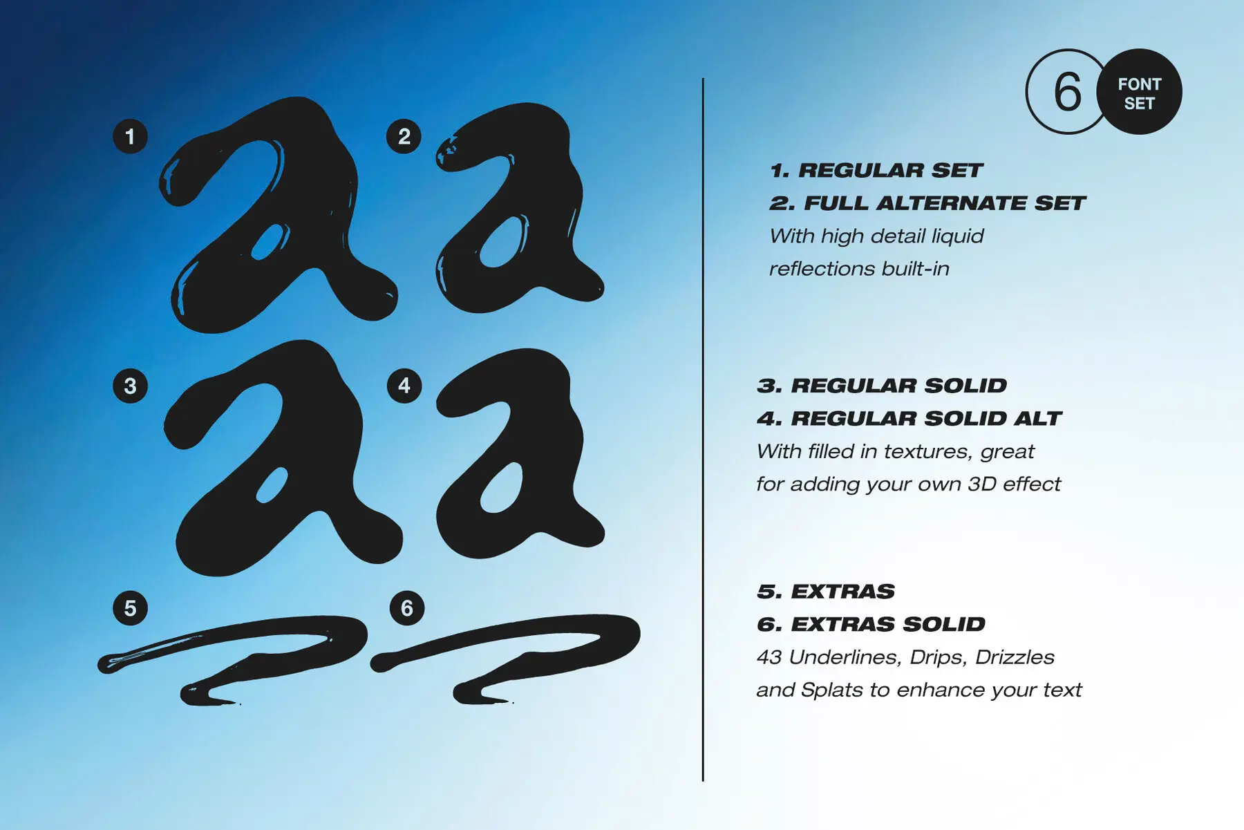 DripDrop Liquid Font Set Font - FontPath
