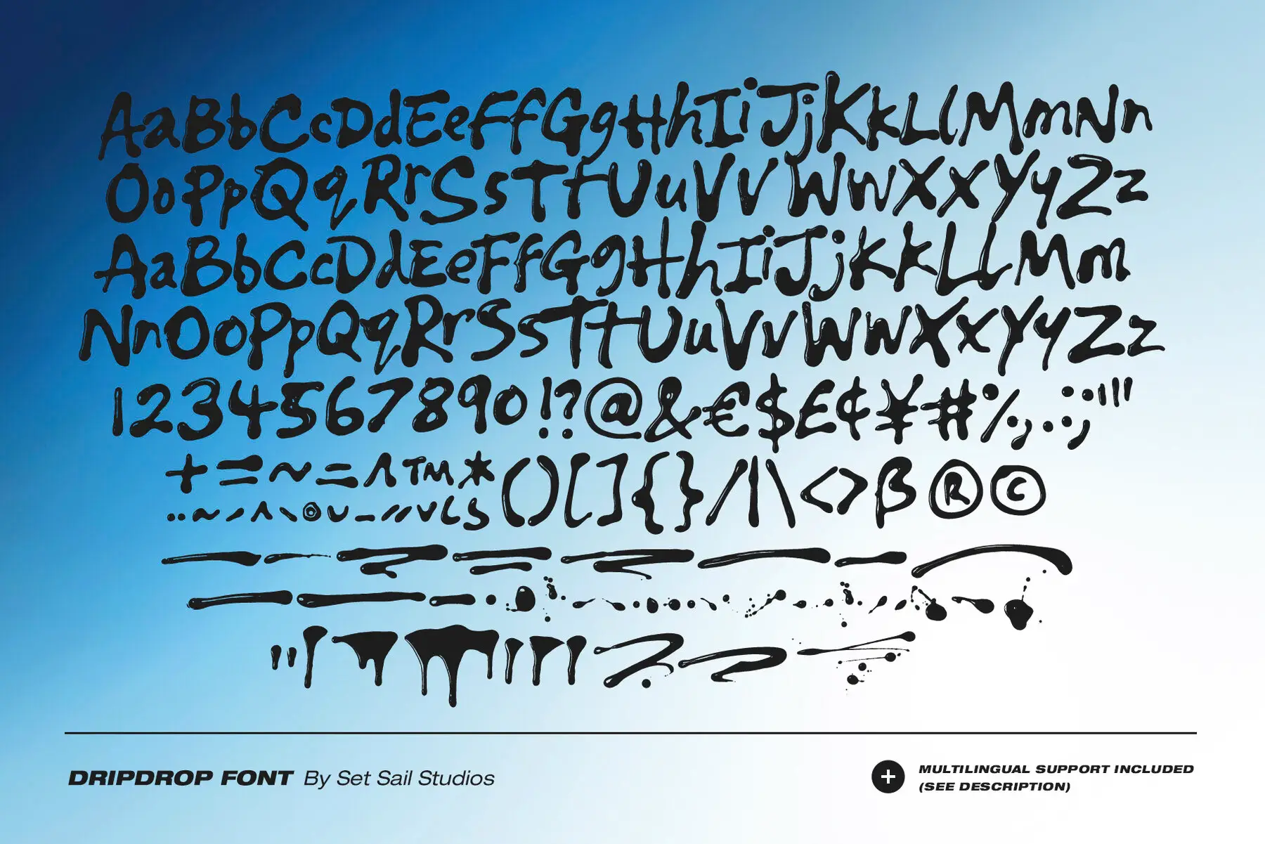 DripDrop Liquid Font Set Font - FontPath