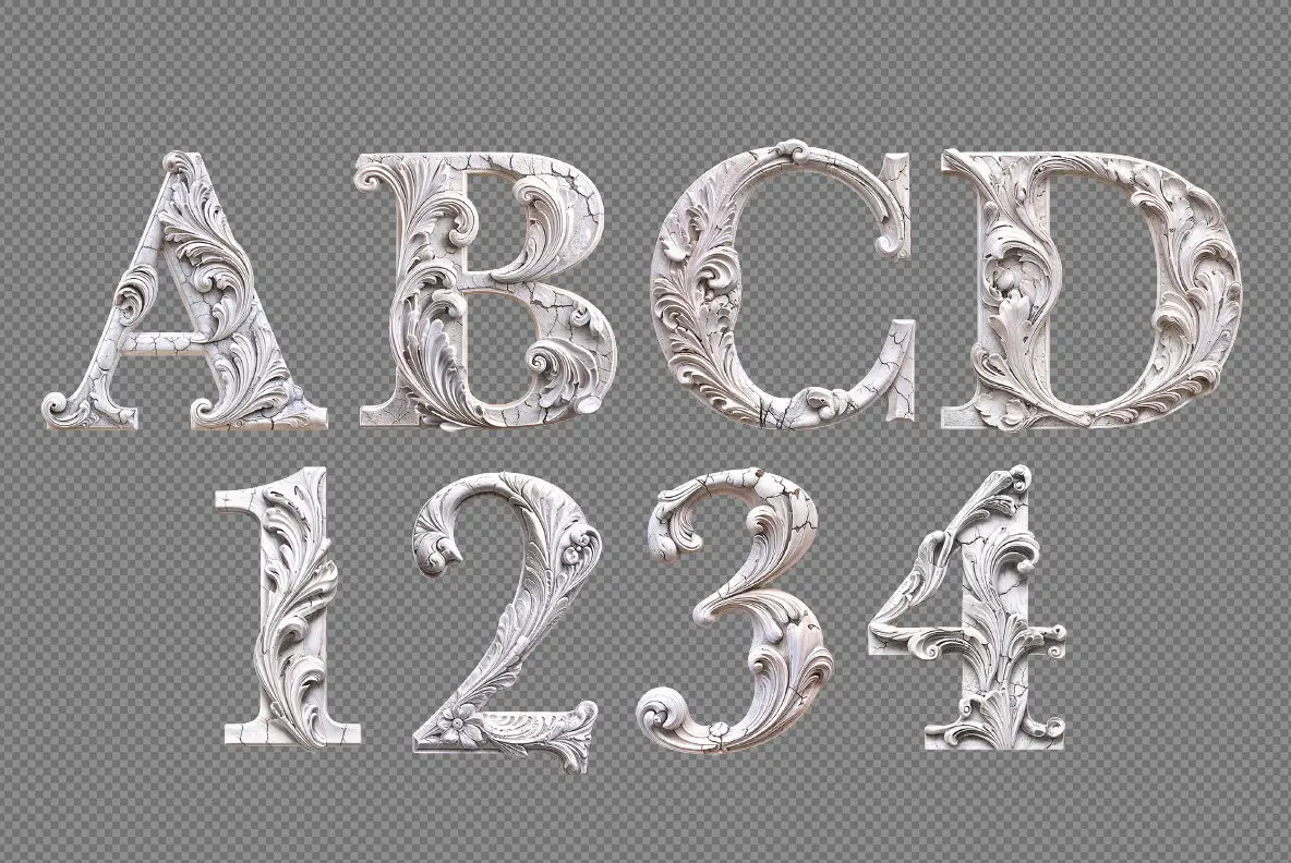 Marble bas relief SVG Font - FontPath