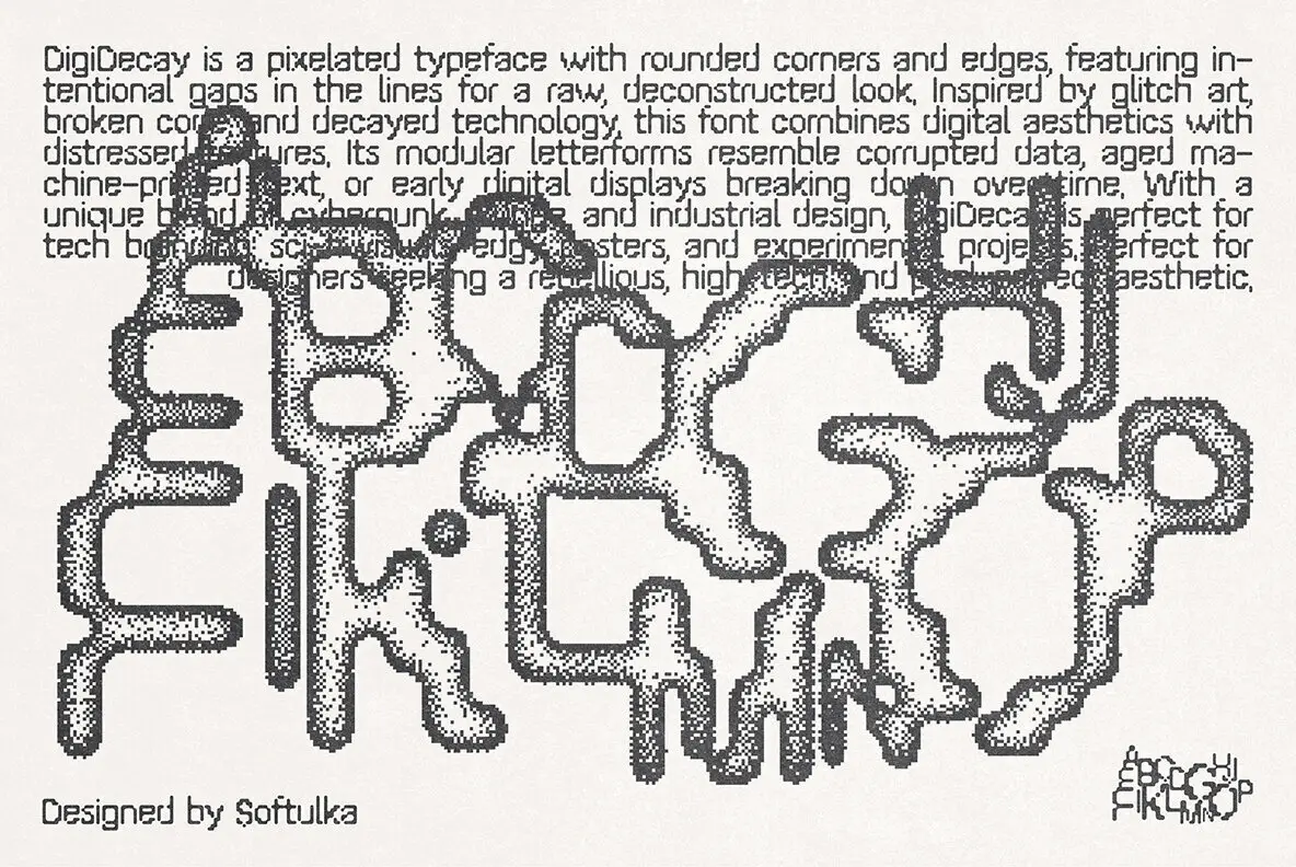 Digi Decay Font - YouWorkForThem