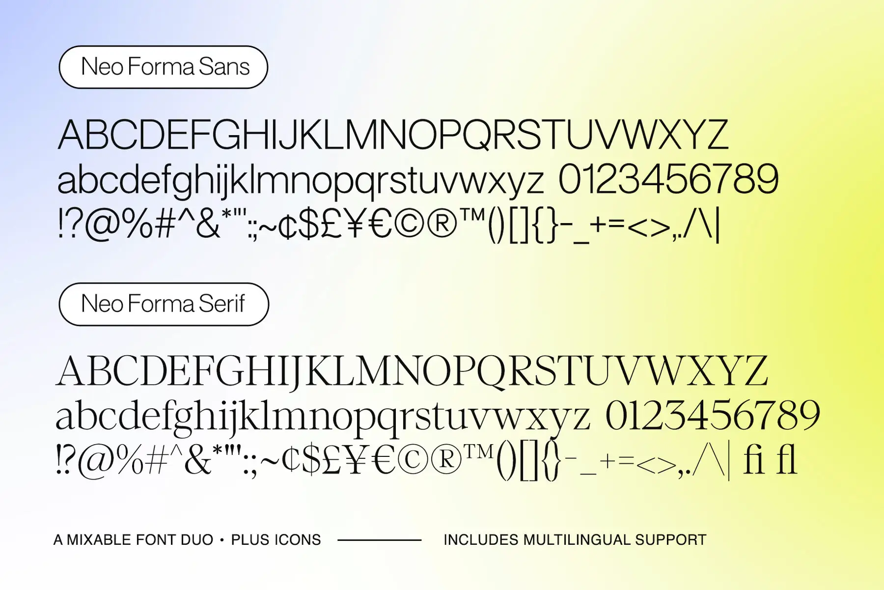 Neo Forma Font Duo - YouWorkForThem