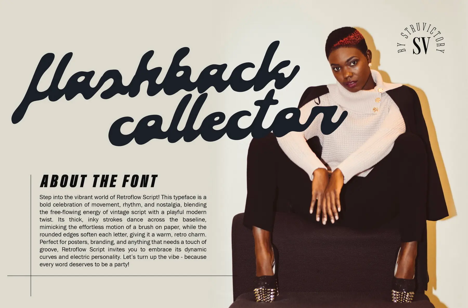 Retroflow Script Font - FontPath