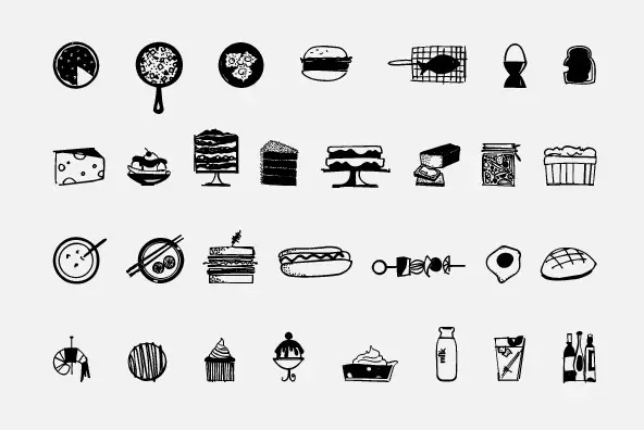 Food Doodles Too Font - YouWorkForThem