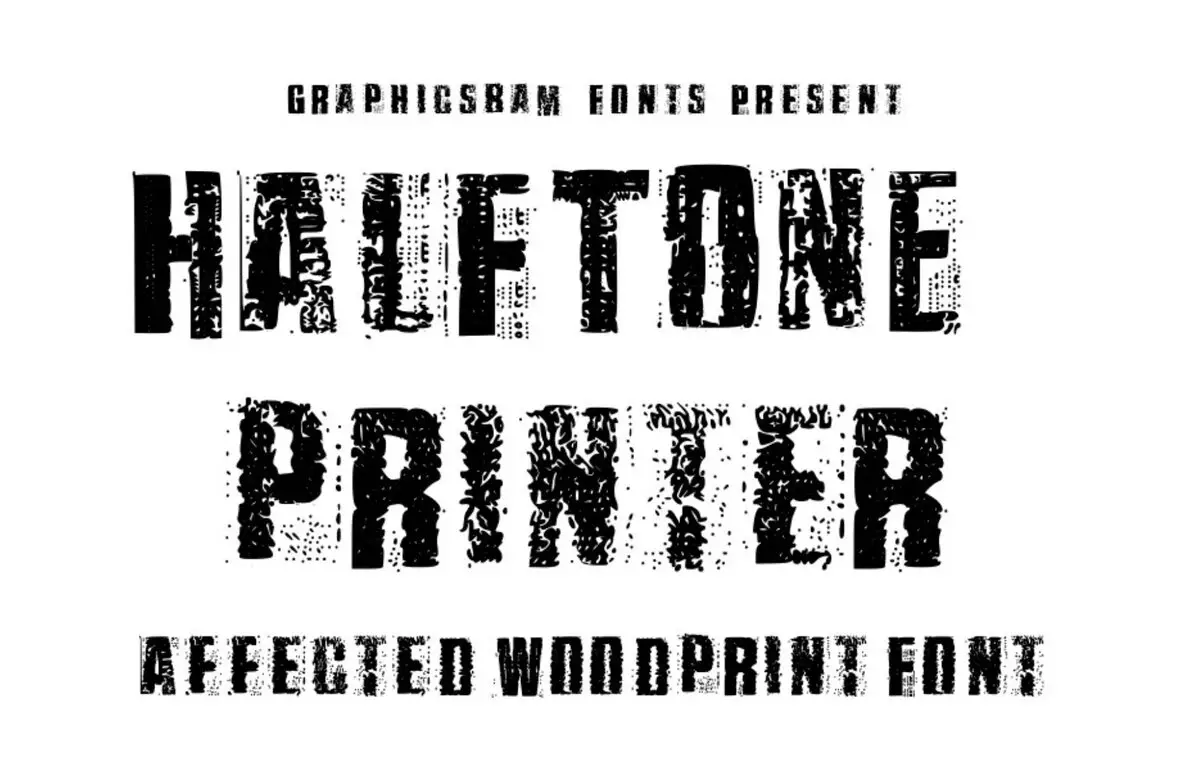 Halftone Printer Font - YouWorkForThem